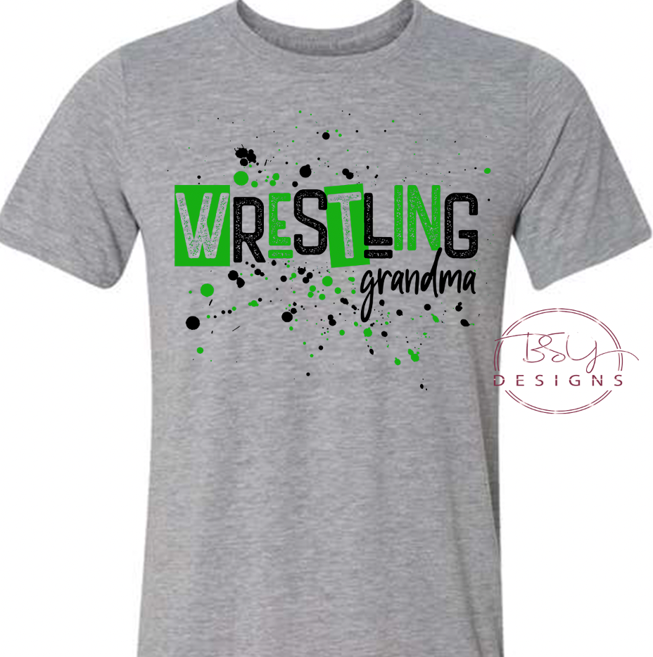Wrestling grandma green – BSY Designs